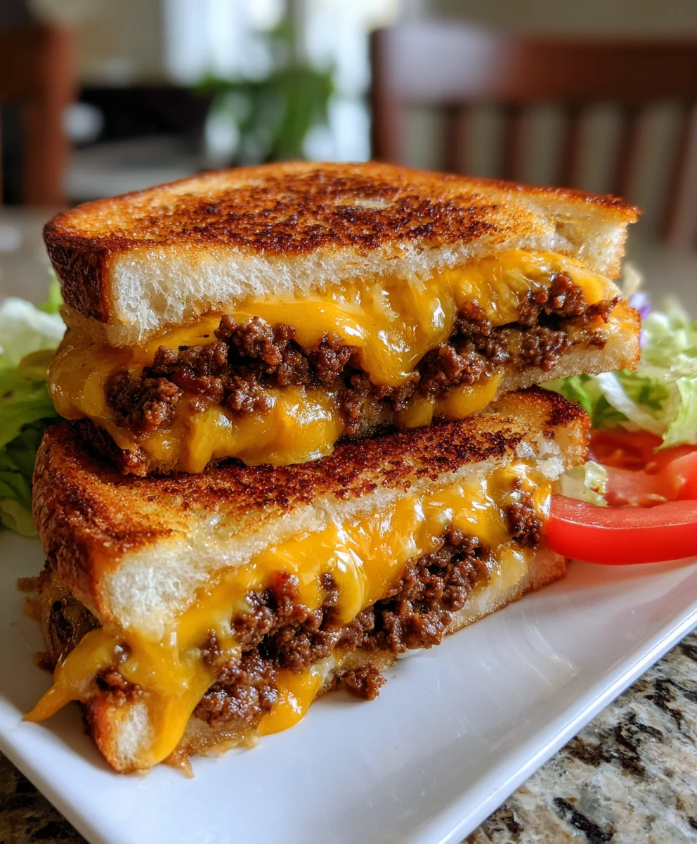 Cheeseburger Grilled Cheese Fusion - Dishes Tasty | Easy & Delicious ...