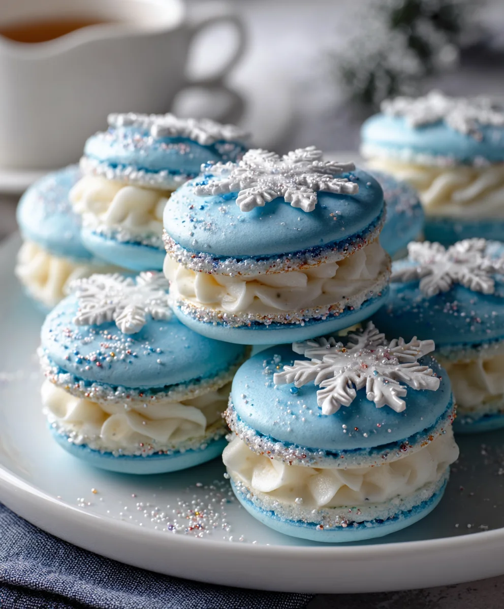 Snowflake Macarons Recipe - Dishes Tasty | Easy & Delicious Recipes