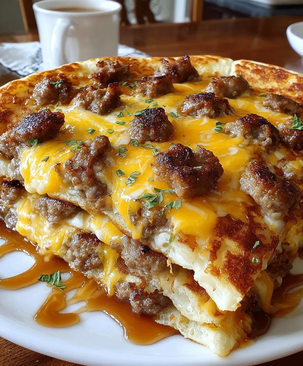 Sausage Cheese Sheet Pan Pancakes - Dishes Tasty | Easy & Delicious Recipes