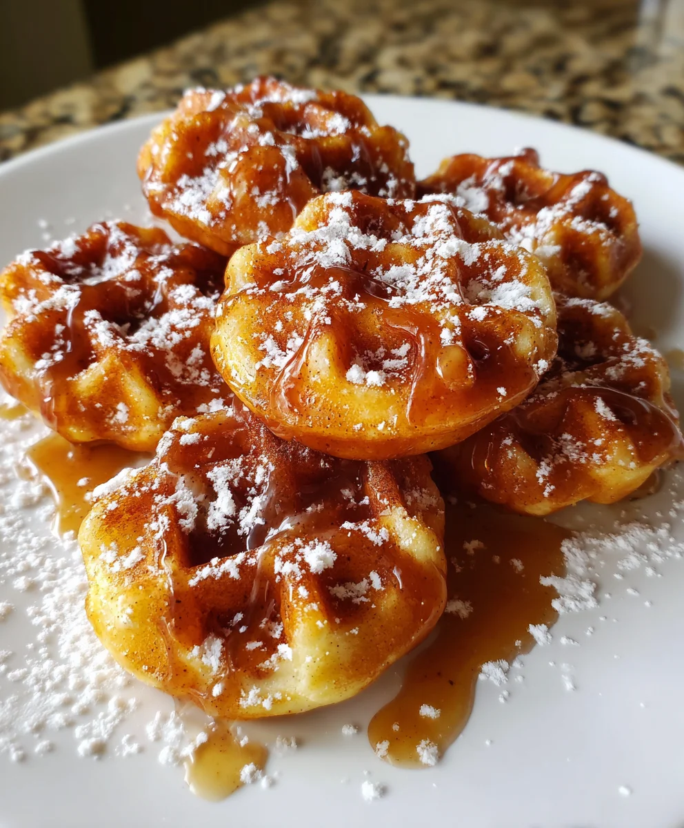 Mini Apple Fritter Waffle Donuts - Dishes Tasty | Easy & Delicious Recipes
