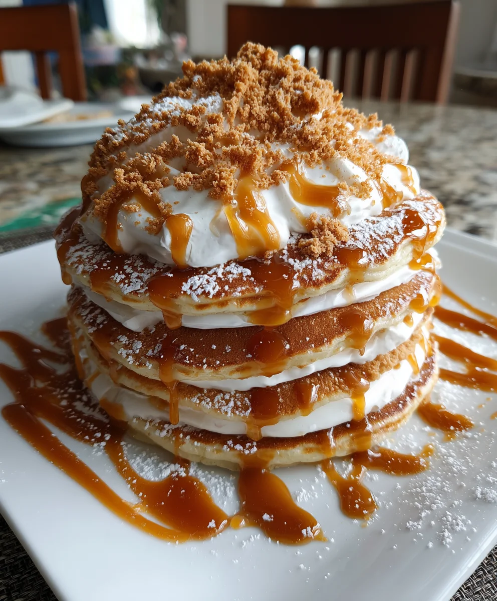 Decadent Biscoff Pancake Stack - Dishes Tasty | Easy & Delicious Recipes