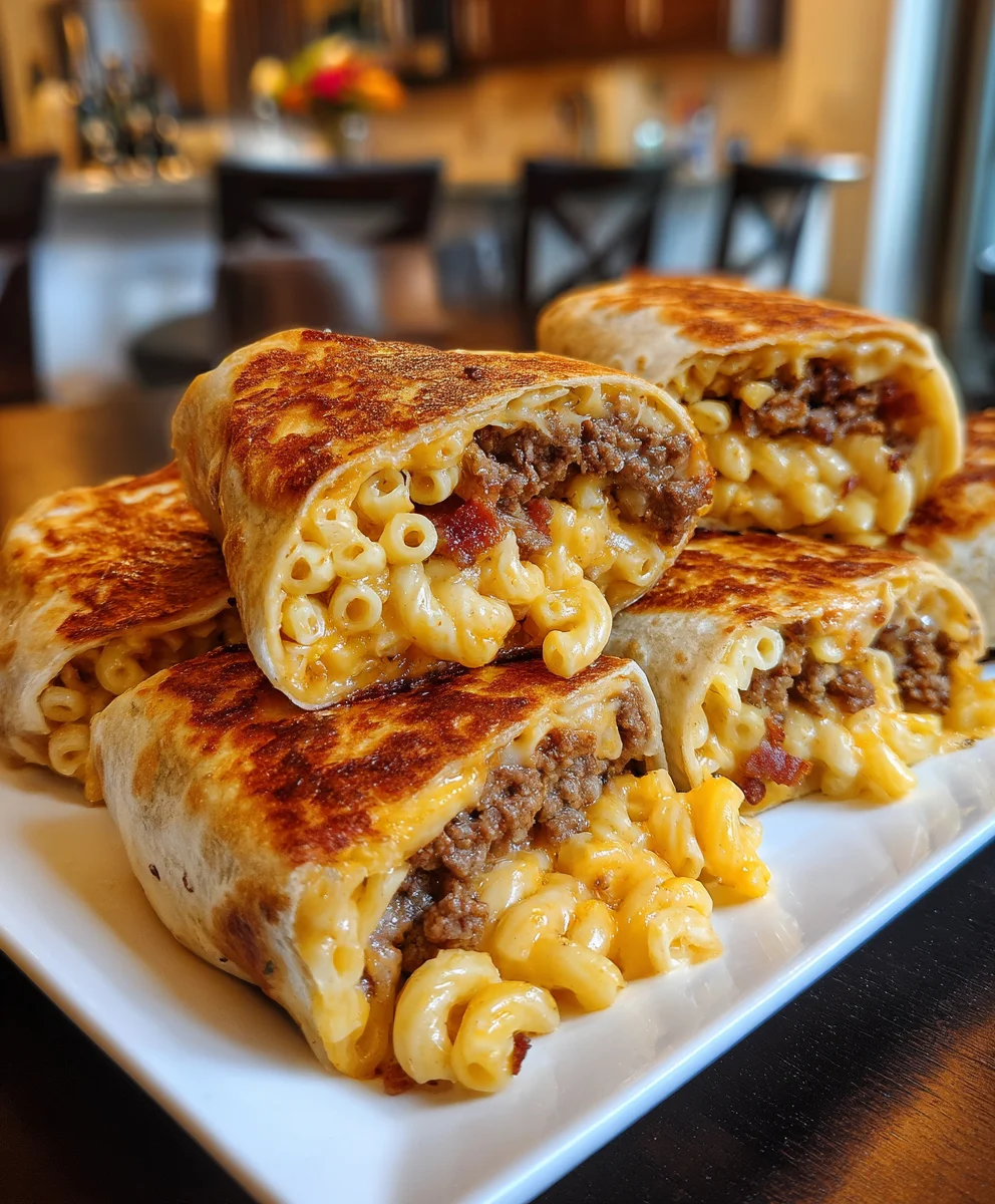 Mac Cheese Bacon Burger Rolls - Dishes Tasty | Easy & Delicious Recipes